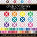 Circle Crossmark Clipart, Rainbow Colored Planner Stickers (PNG Digital ...