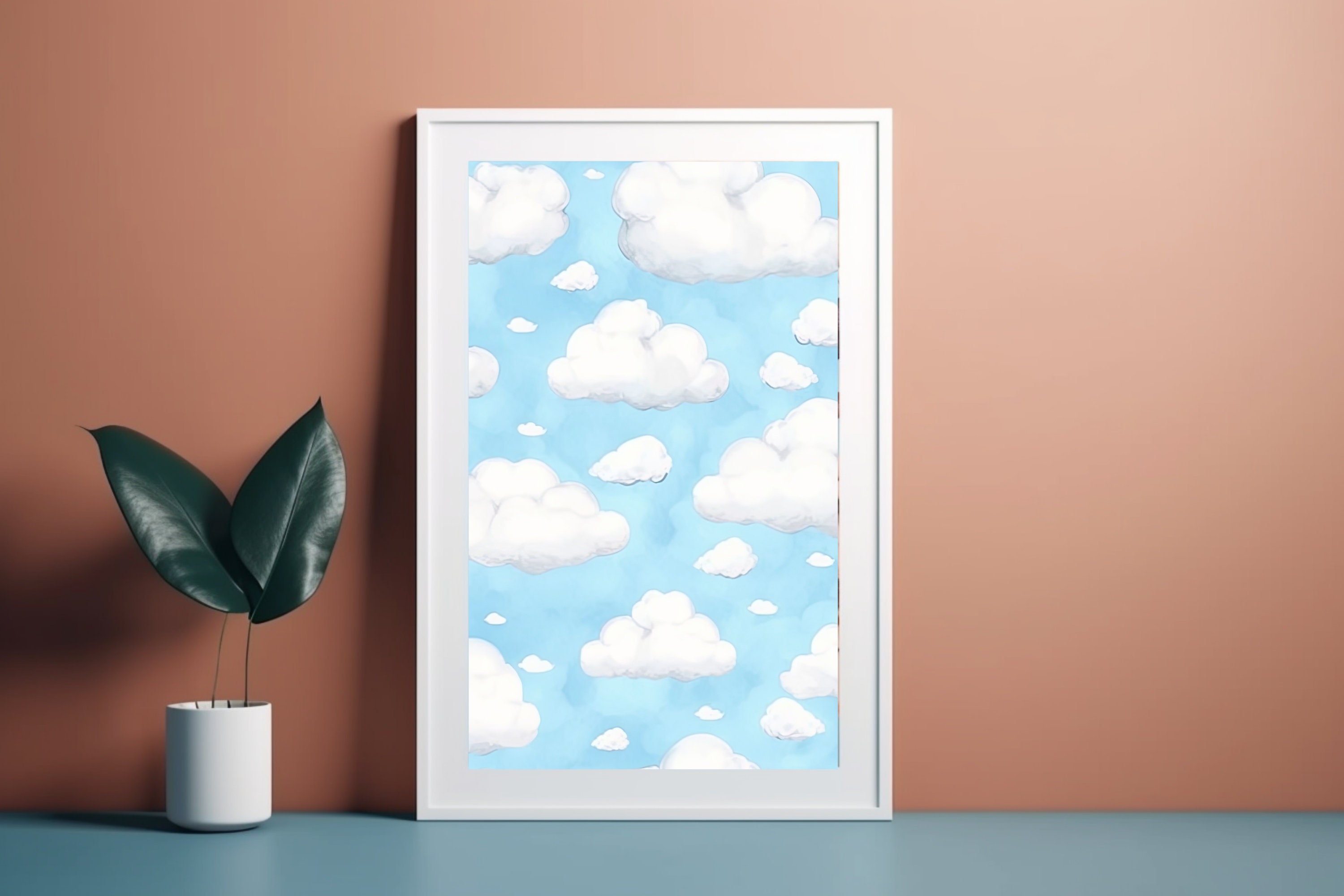 Watercolor Cloudy Skies Digital Paper Instant Download, Scrapbook Paper ...