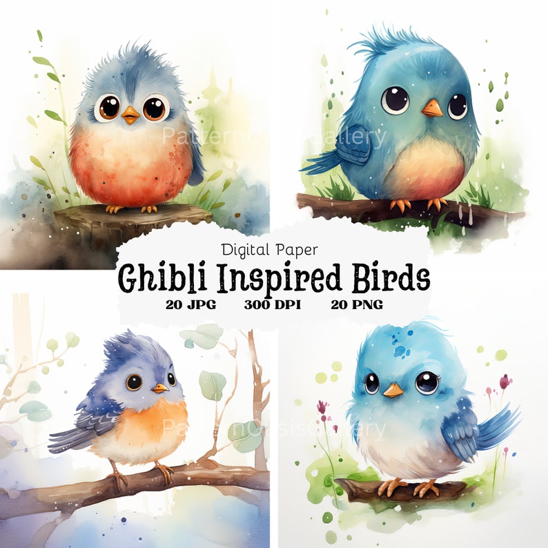 20 Cute Birds Clipart, Cute Birds Images, Cute Fluffy Birds, Printable ...