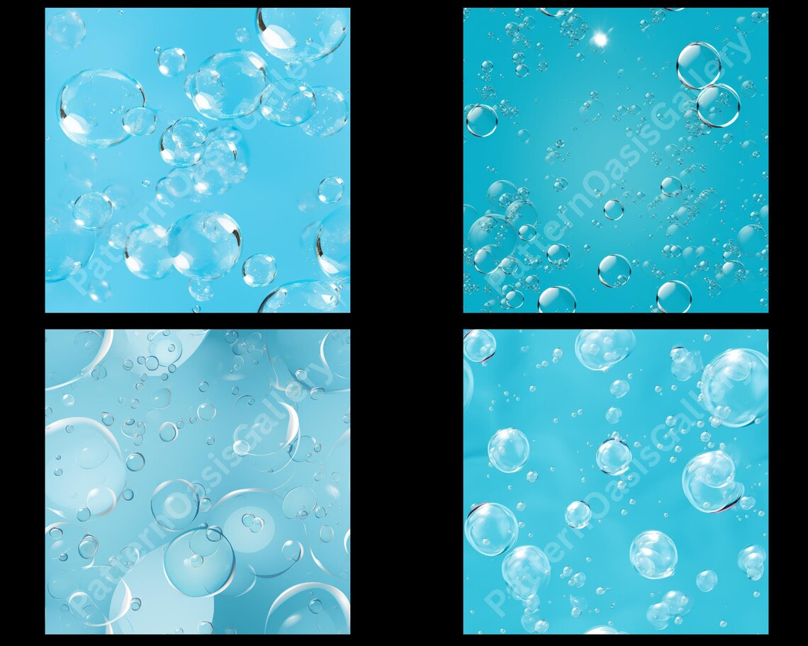 Bubbles Digital Paper Textures, Seamless Water Bubbles Texture ...