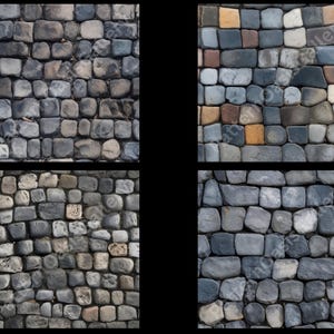 Cobblestones Seamless Digital Paper, Seamless Cobblestone Patterns ...