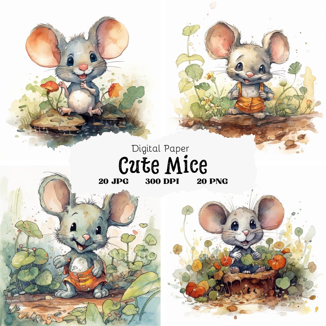 20 Cute Mice Clipart, Mouse Clipart, Cute Mice Images, 20 Mouse Designs ...