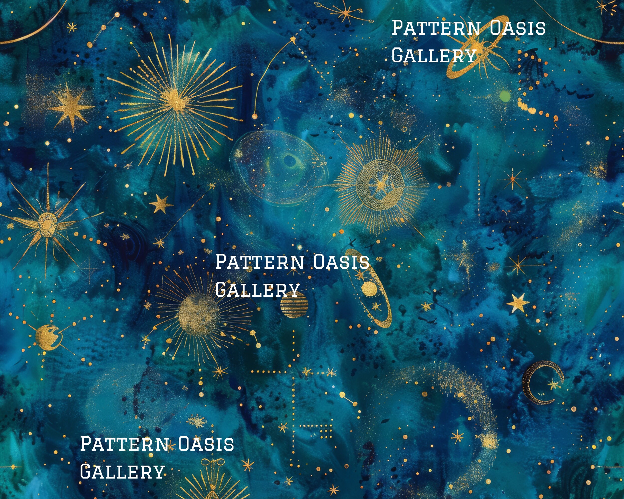 Celestial SEAMLESS Digital Paper, Celestial Junk Journal Paper Pack ...