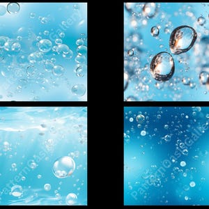 Bubbles Digital Paper Textures, Seamless Water Bubbles Texture ...