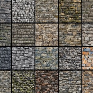 20 Stone Walls Seamless Patterns - Instant Download, Commercial Use ...