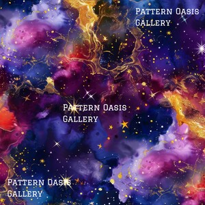 Nebulae Seamless Digital Paper, Galaxy Nebula and Star Background, 20 Images, 12"x12", Cosmic ...