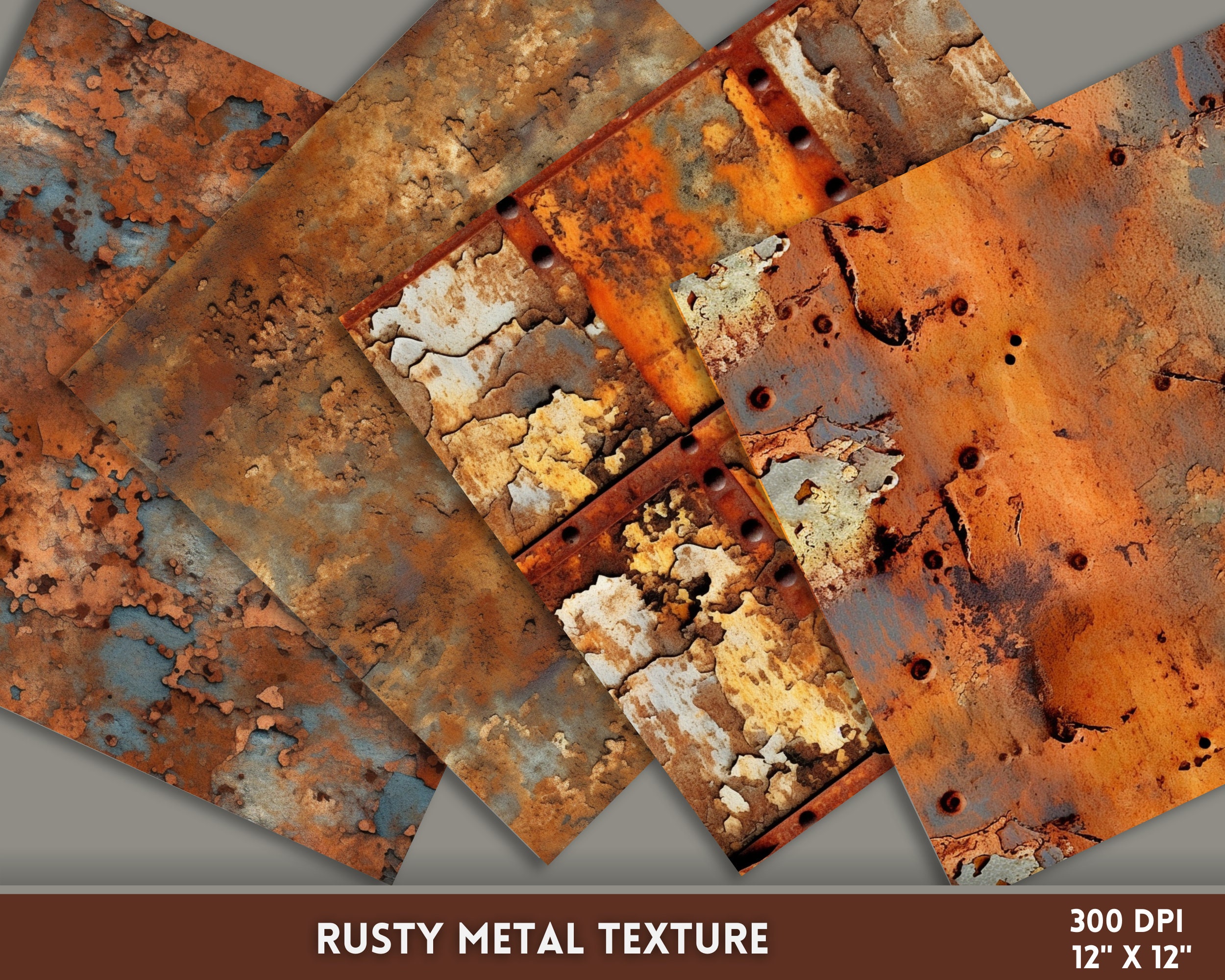 Rusty Steel and Metal 20 Seamless Images, Instant Download, Commercial ...
