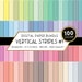 100 Colors Basic Stripes Digital Paper, Seamless Colorful Striped ...