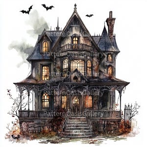 20 Halloween House Clipart, Halloween Pumpkin Clip Art, Halloween ...