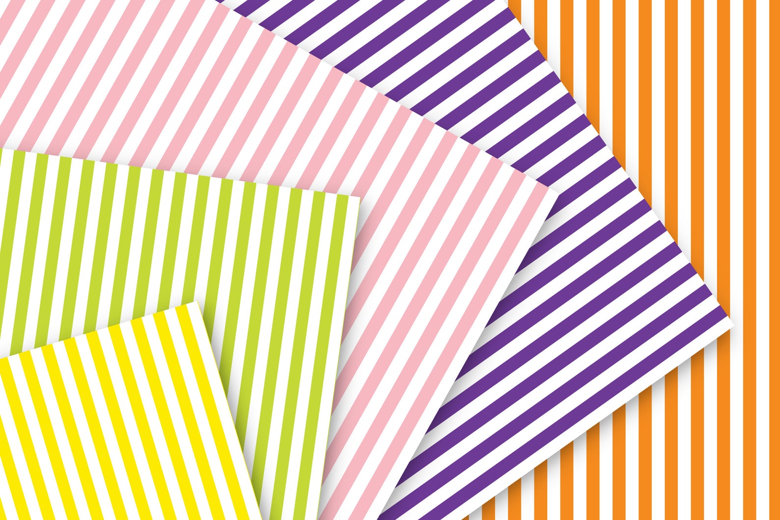 100 Colors Basic Stripes Digital Paper, Seamless Colorful Striped ...
