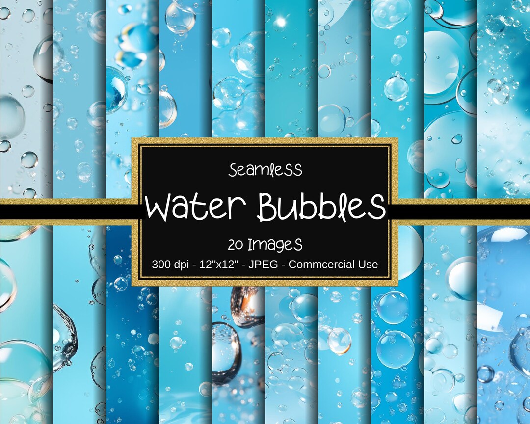 Bubbles Digital Paper Textures, Seamless Water Bubbles Texture ...