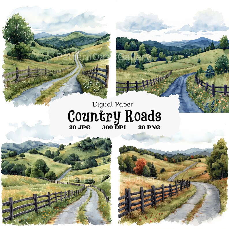 20 Country Roads Clipart, Country Laneways Images, Country Backgrounds ...