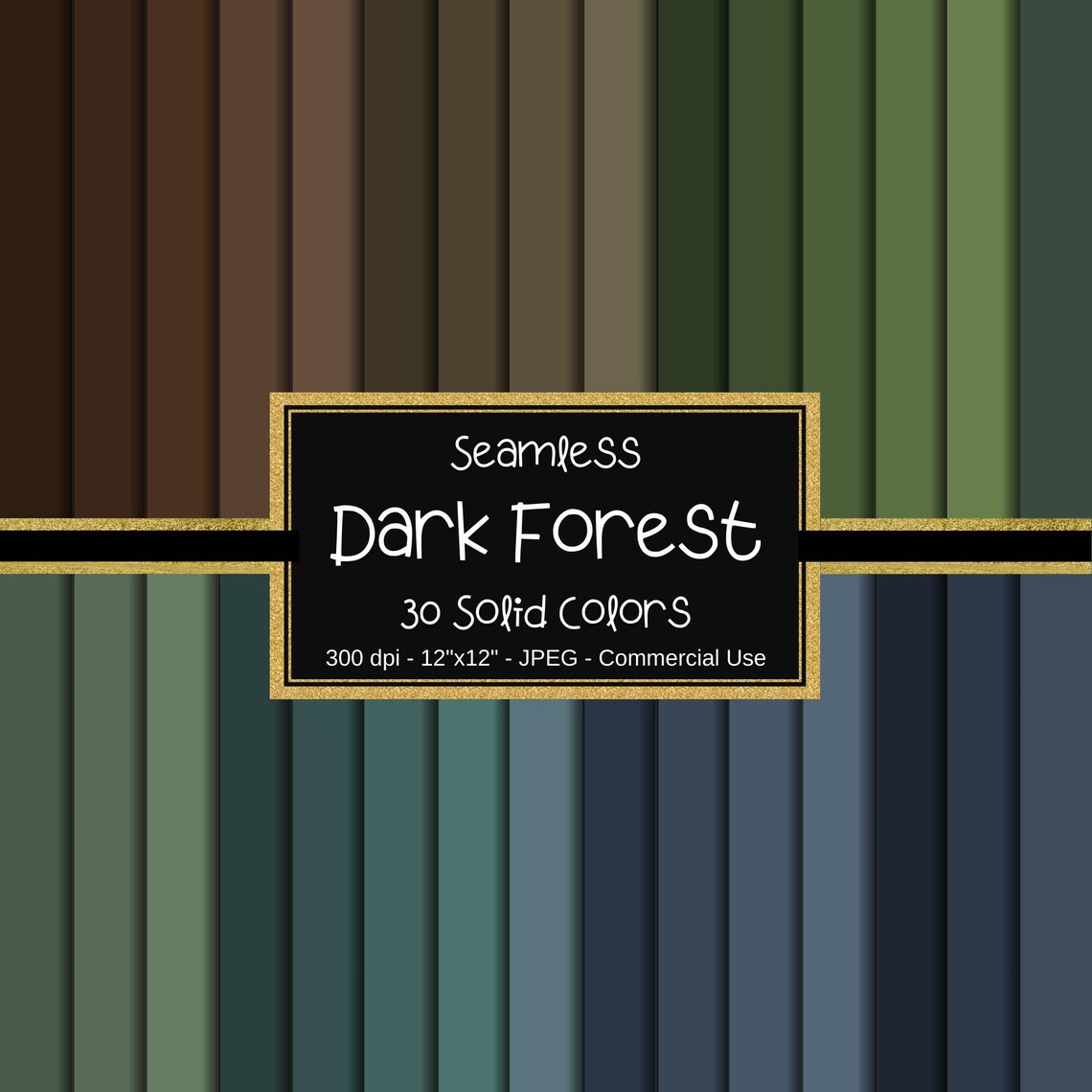 Dark Forest Solid Color Digital Paper Pack, Solid Background, Base ...