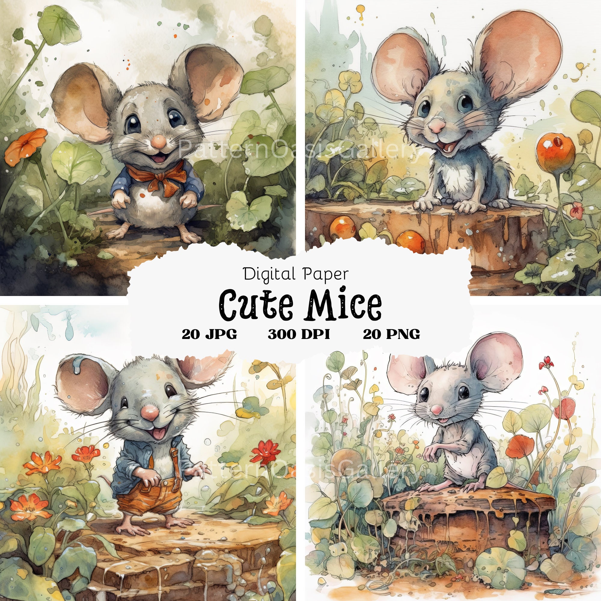 20 Cute Mice Clipart, Mouse Clipart, Cute Mice Images, 20 Mouse Designs ...