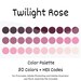 Twilight Rose Digital Color Palette, iPad Procreate, Adobe Photoshop ...