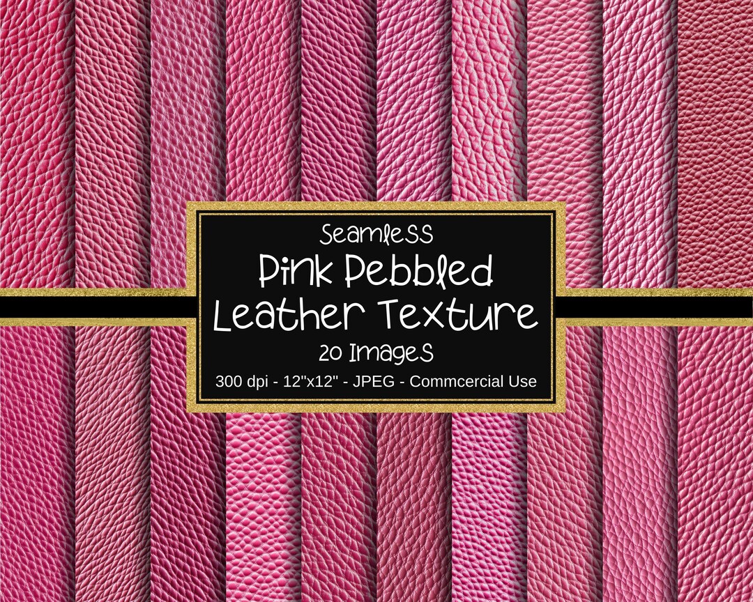 Pink Leather Texture Seamless Digital Paper, Pebbled Leather Pattern ...
