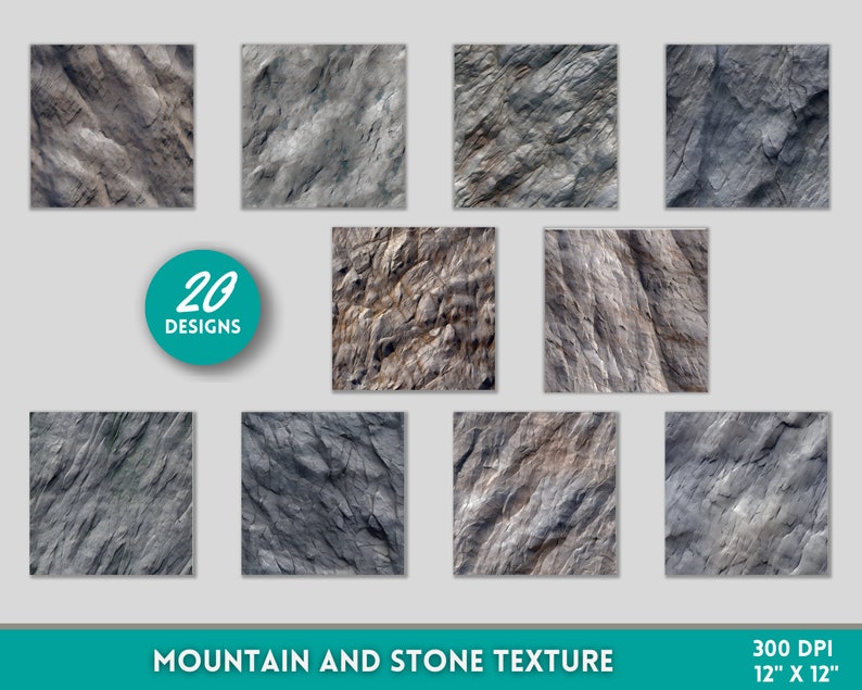 Mountain Stone Texture Seamless Digital Paper Digital Scrapbooking ...