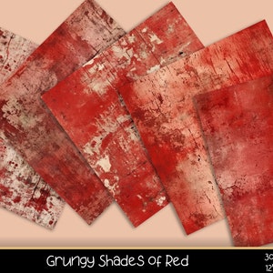 Seamless Grungy Shades of Red, Digital Paper, Distressed Textures ...