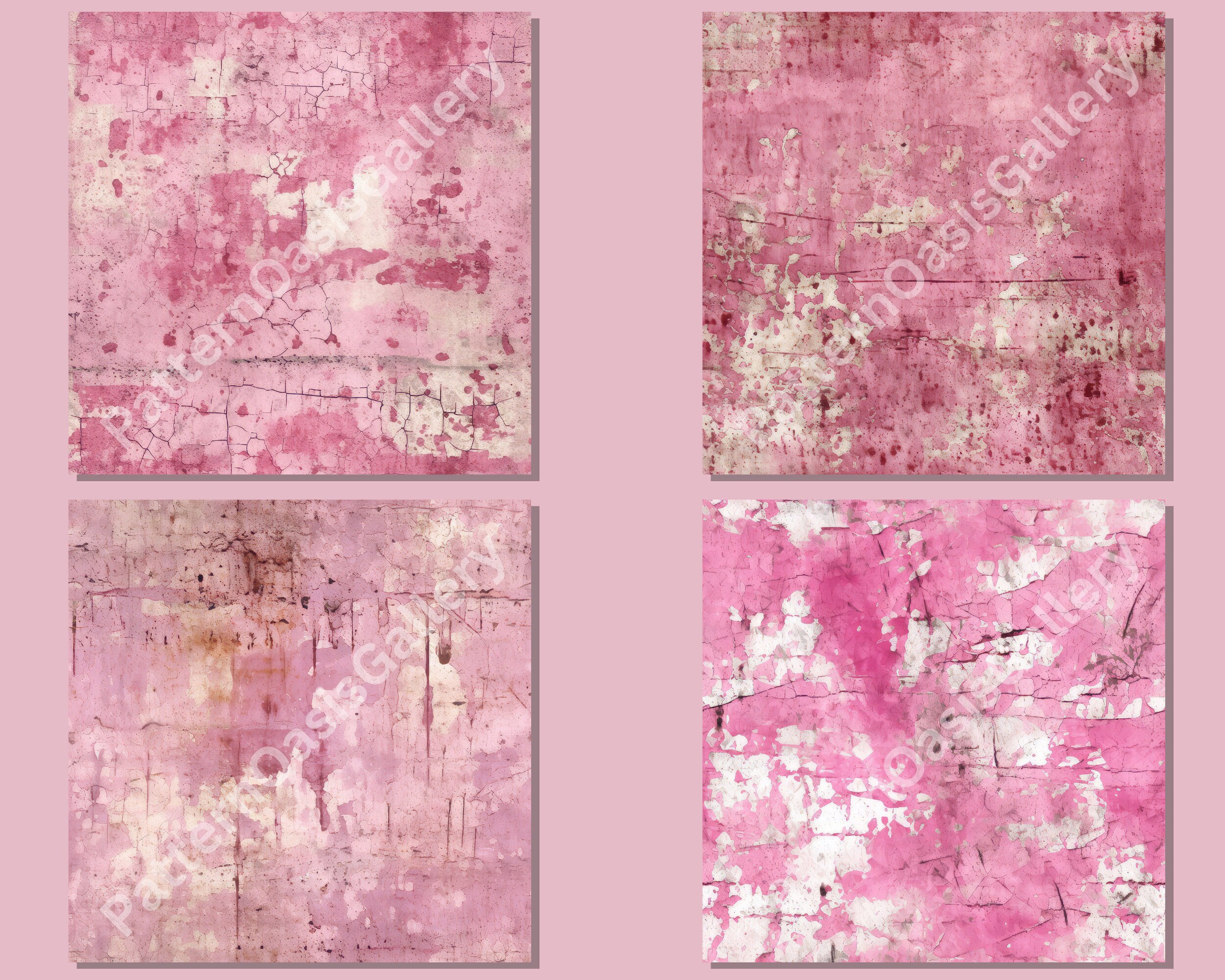 Seamless Grungy Shades of Pink, Digital Paper, Distressed Textures ...