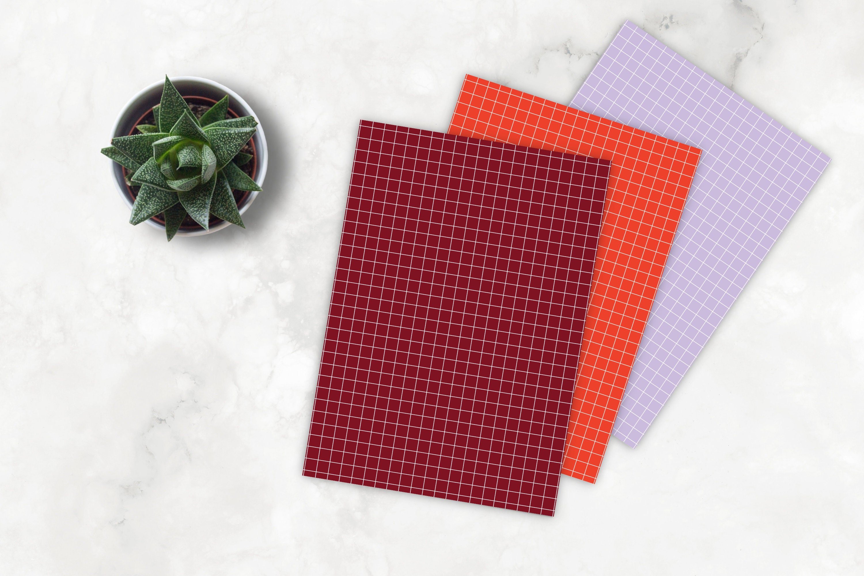 Grid Check Digital Paper Set, Seamless Pattern, Crosshatch Squares, 100 ...