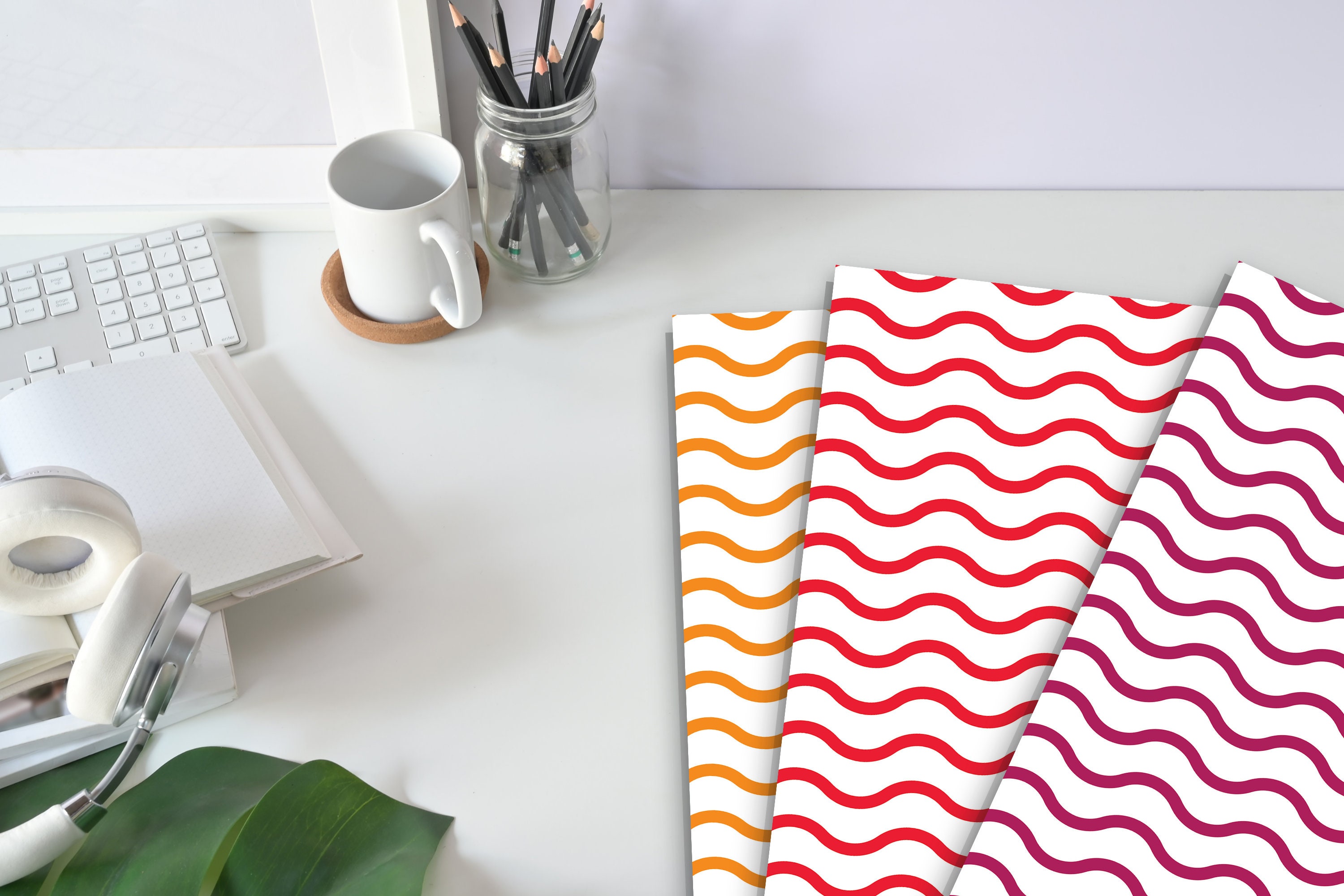 100 Waves Digital Paper Pack, 100 Rainbow Colors, Wavy Chevron, Wave ...