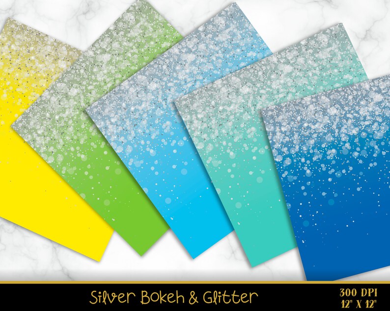 Silver Bokeh Glitter Digital Paper, 100 Colors (digital Download) - Etsy