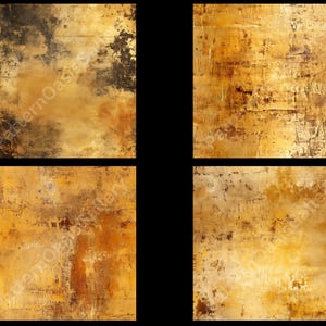 Distressed Gold Seamless Digital Paper, Gold Grungy Distressed Textures ...
