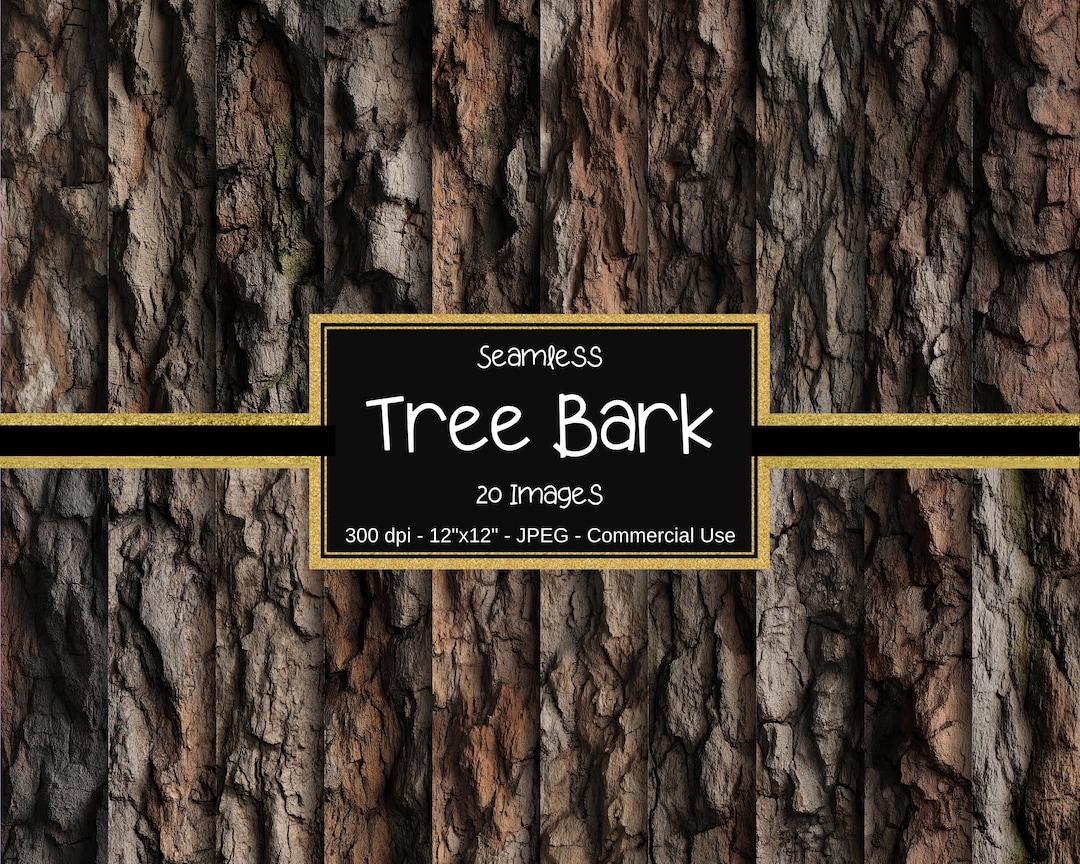 Tree Bark SEAMLESS Digital Paper, Brown Bark Background, Printable ...