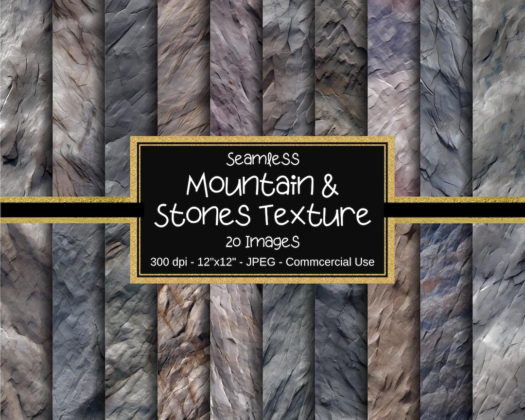 Mountain Stone Texture Seamless Digital Paper - Digital Scrapbooking ...