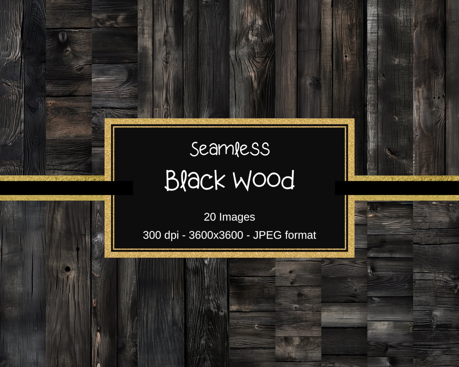 Black Wood Textures Digital Paper, Seamless Rustic Wood Digital Paper ...