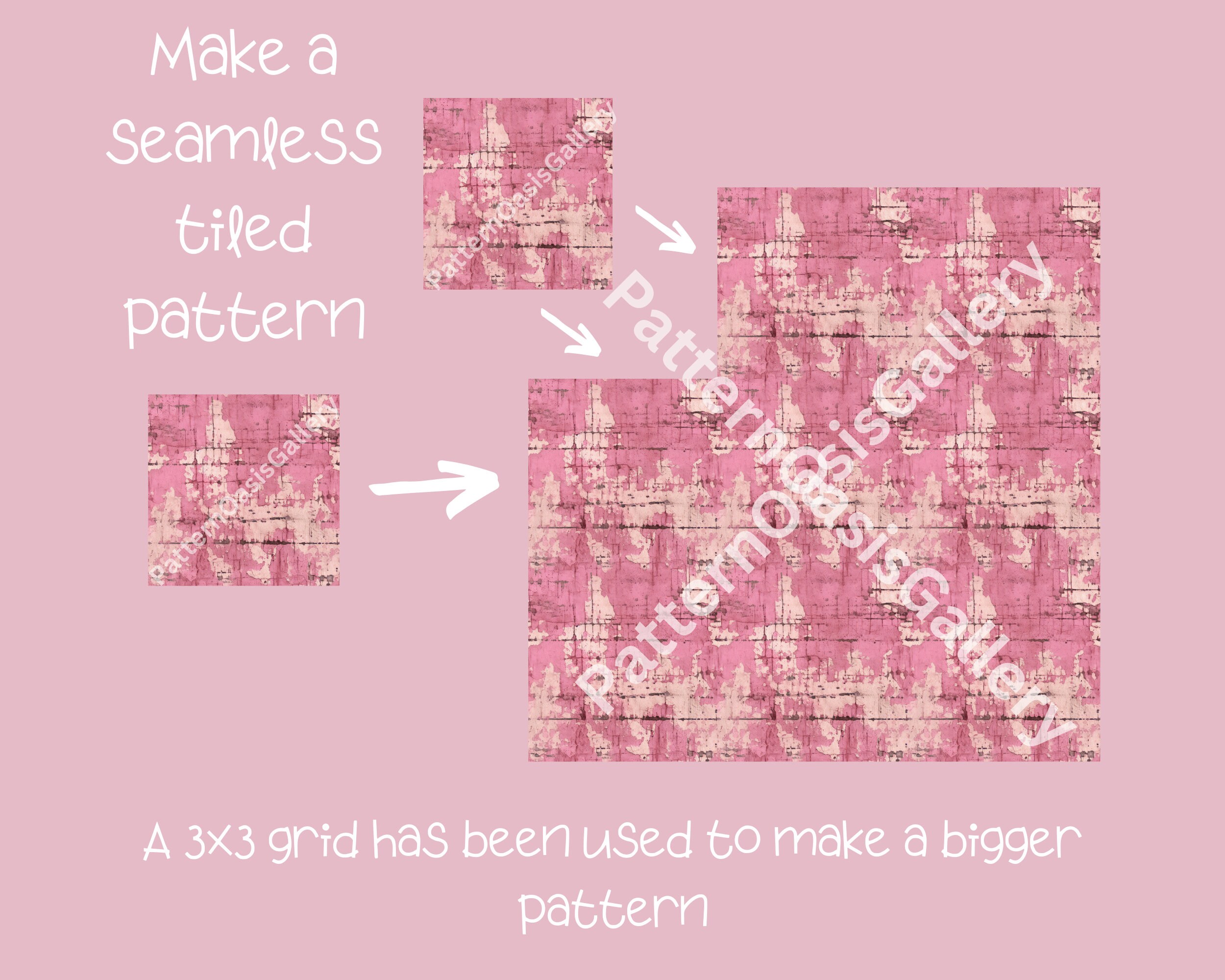 Seamless Grungy Shades of Pink, Digital Paper, Distressed Textures ...