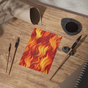 Flames and Fire Patterns, Seamless Digital Paper, Fire Digital Paper ...