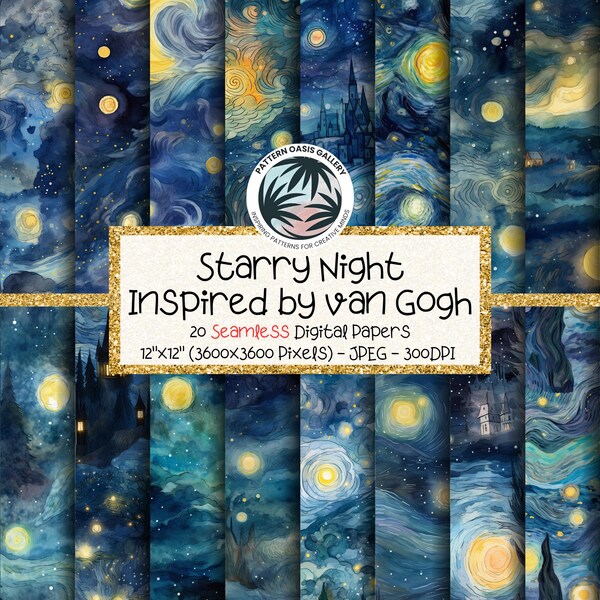 Starry Night Paper - Etsy