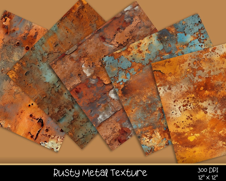 Rusty Metal Texture – 20 Seamless Digital Papers (commercial Use) - Etsy