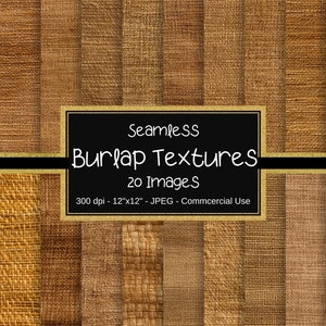 Burlap Textures Seamless Digital Paper, Burlap Backgrounds, Basic ...
