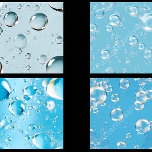 Bubbles Digital Paper Textures, Seamless Water Bubbles Texture ...