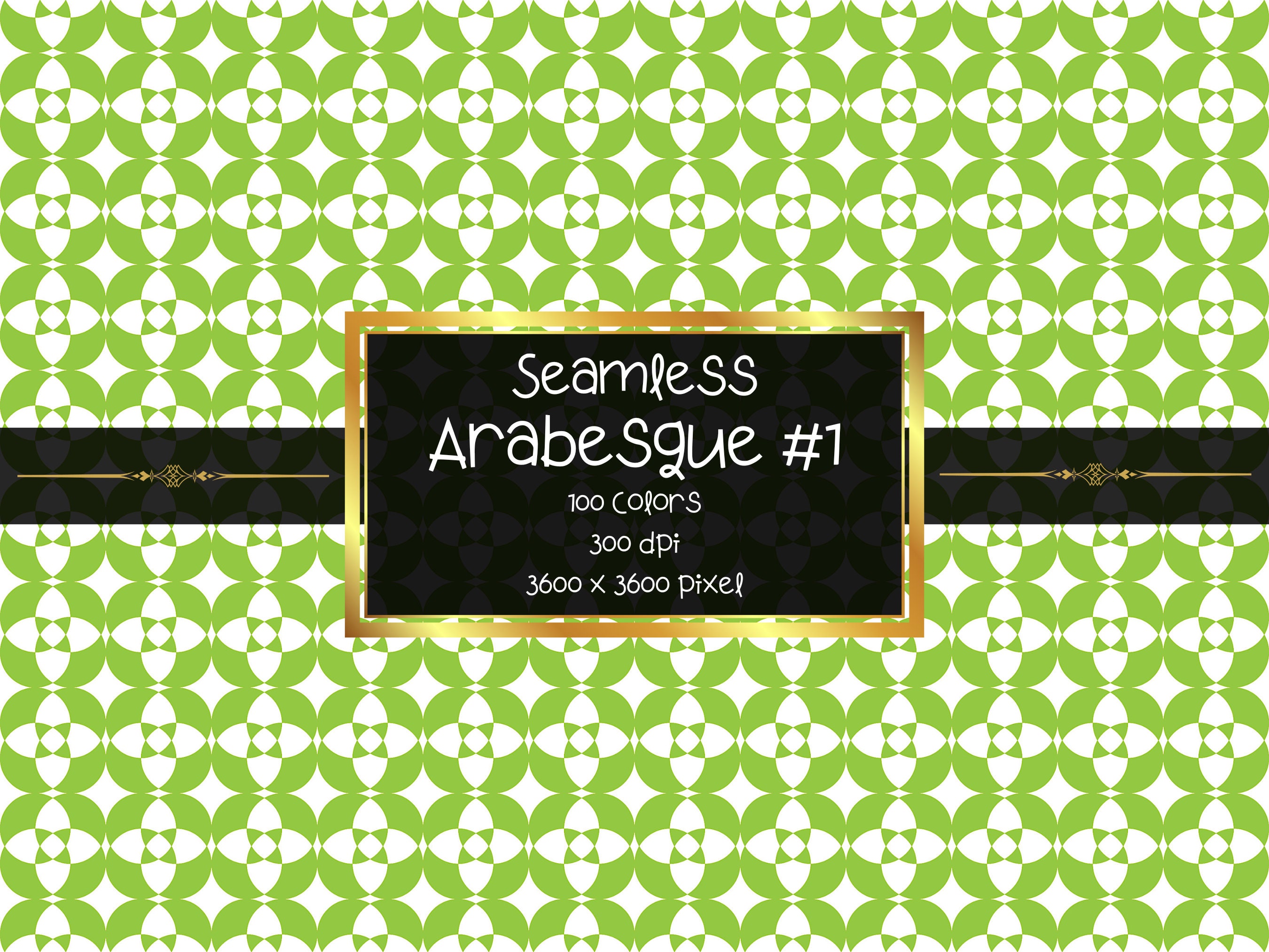 100 Arabesque Seamless Digital Paper, 100 Colors, Scrapbook Papers ...