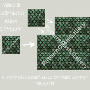 Dragon Scales Seamless Digital Paper, Dragon Scales Bundle Medley ...
