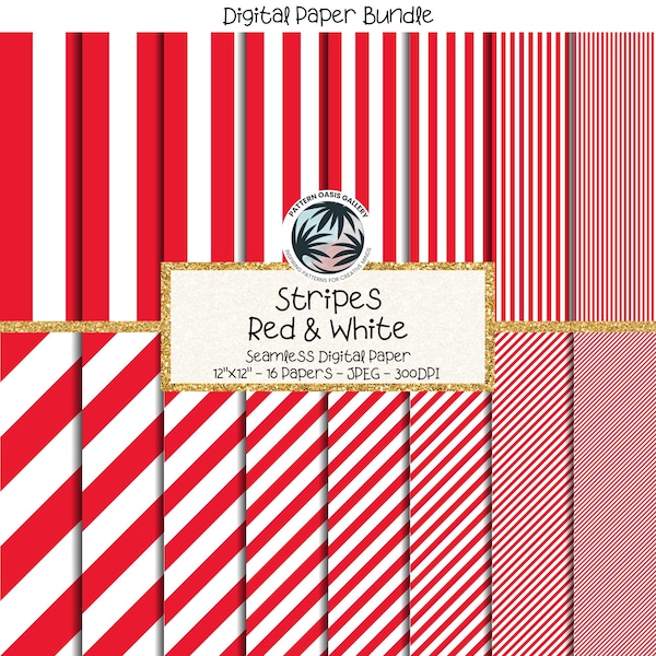 Stripe Digital Paper - Etsy