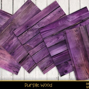 Purple Wood Textures Digital Paper, Seamless Rustic Wood Digital Paper ...