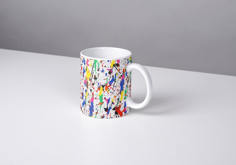 Neon on White Paint Splatter Seamless Digital Paper Neon White Splatter ...