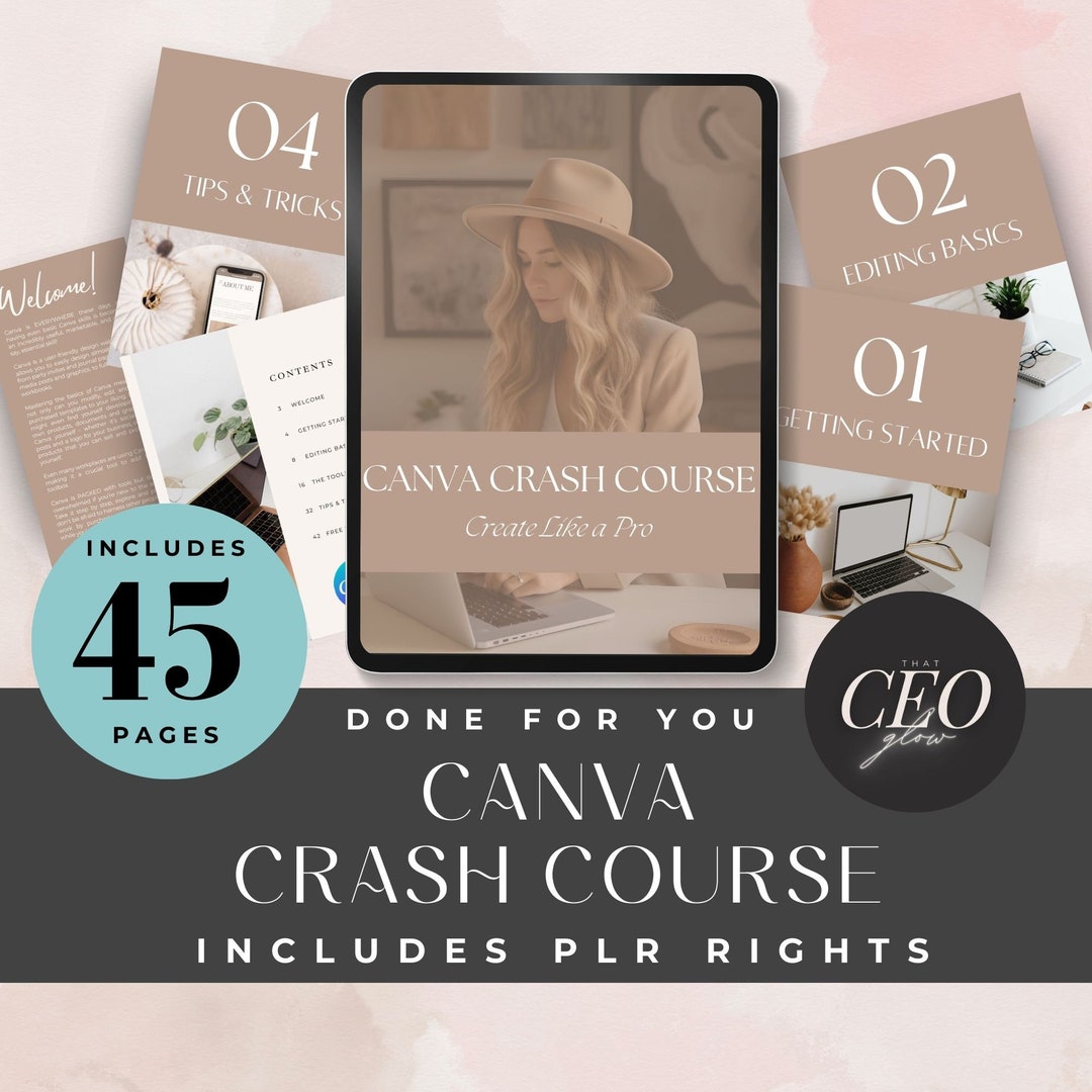 Canva Guide MRR, PLR Canva Crash Course Resell Rights, Master Resell Rights, Done for You Ebook ...