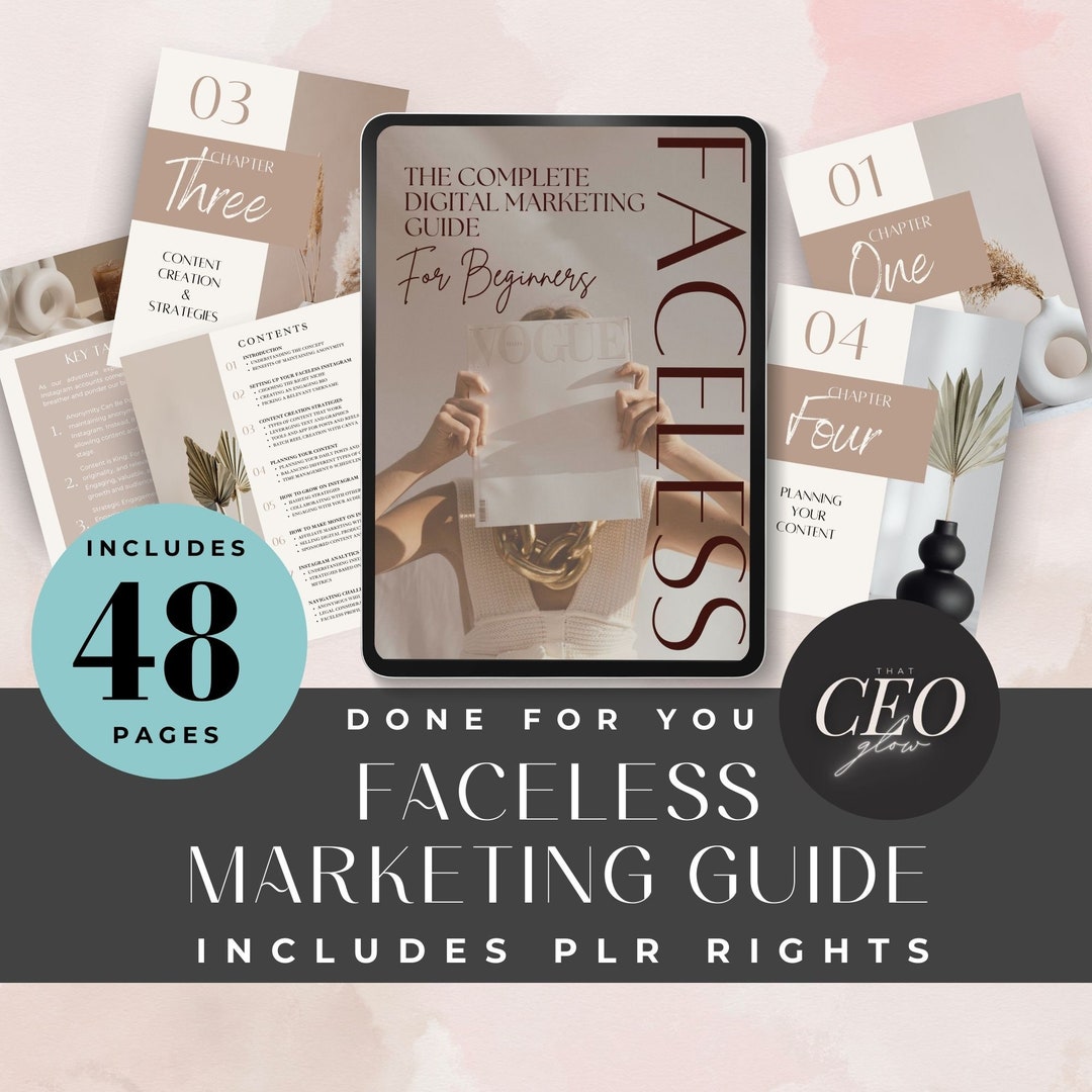 Faceless Marketing PLR, Instagram Faceless Marketing Guide MRR, Master ...