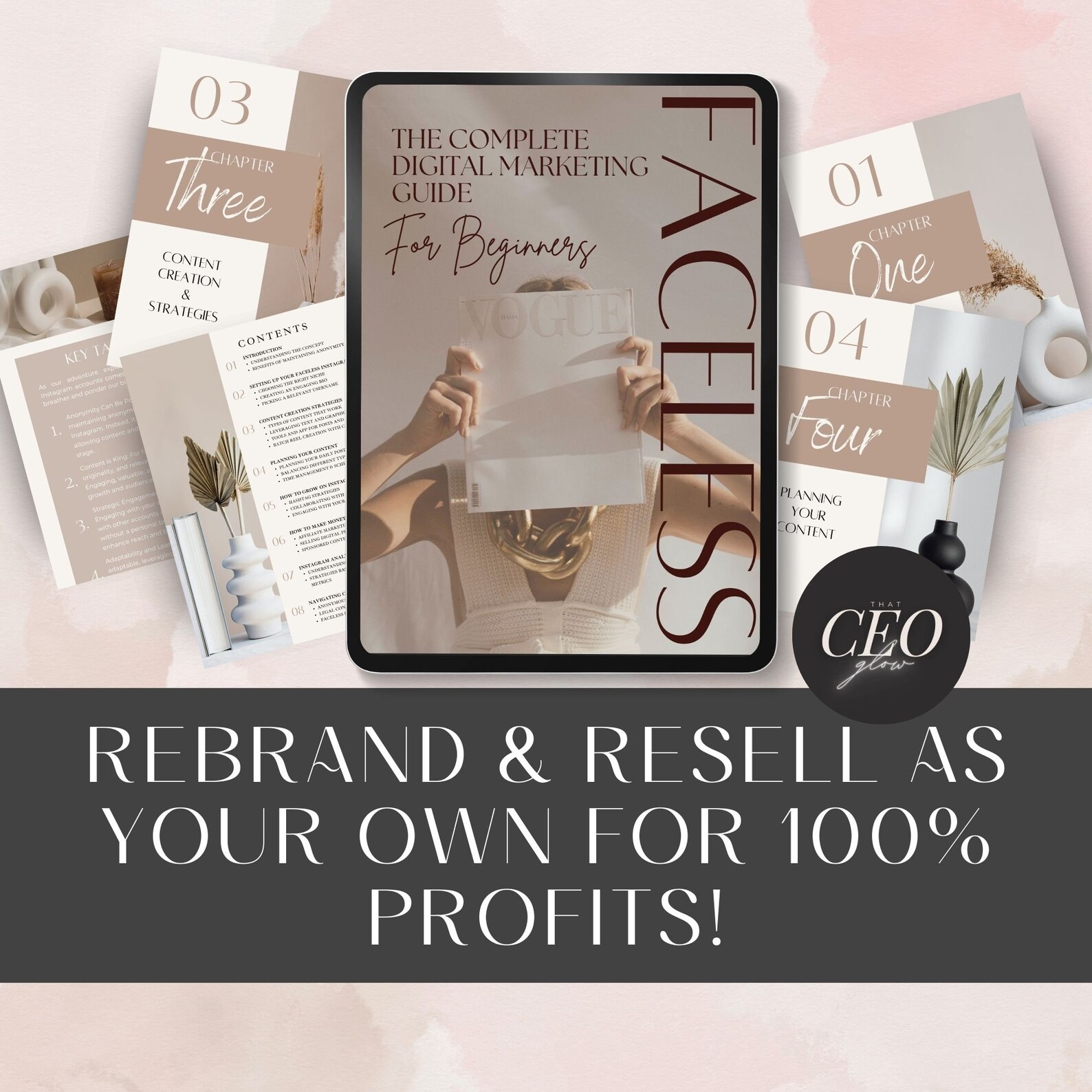 Faceless Marketing PLR, Instagram Faceless Marketing Guide MRR, Master ...