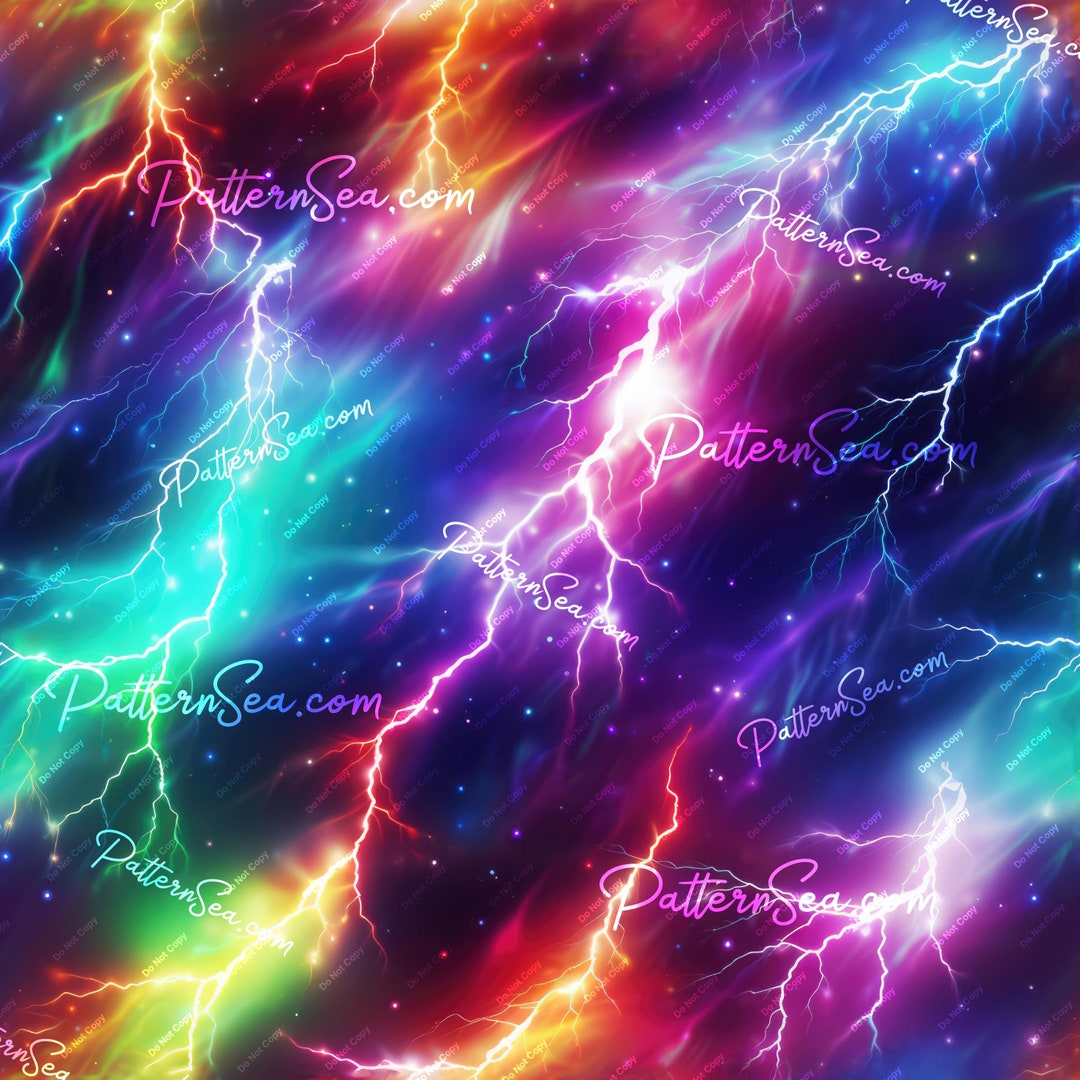 Lightning Digital Seamless Pattern File Papers Sublimation Sublimate ...