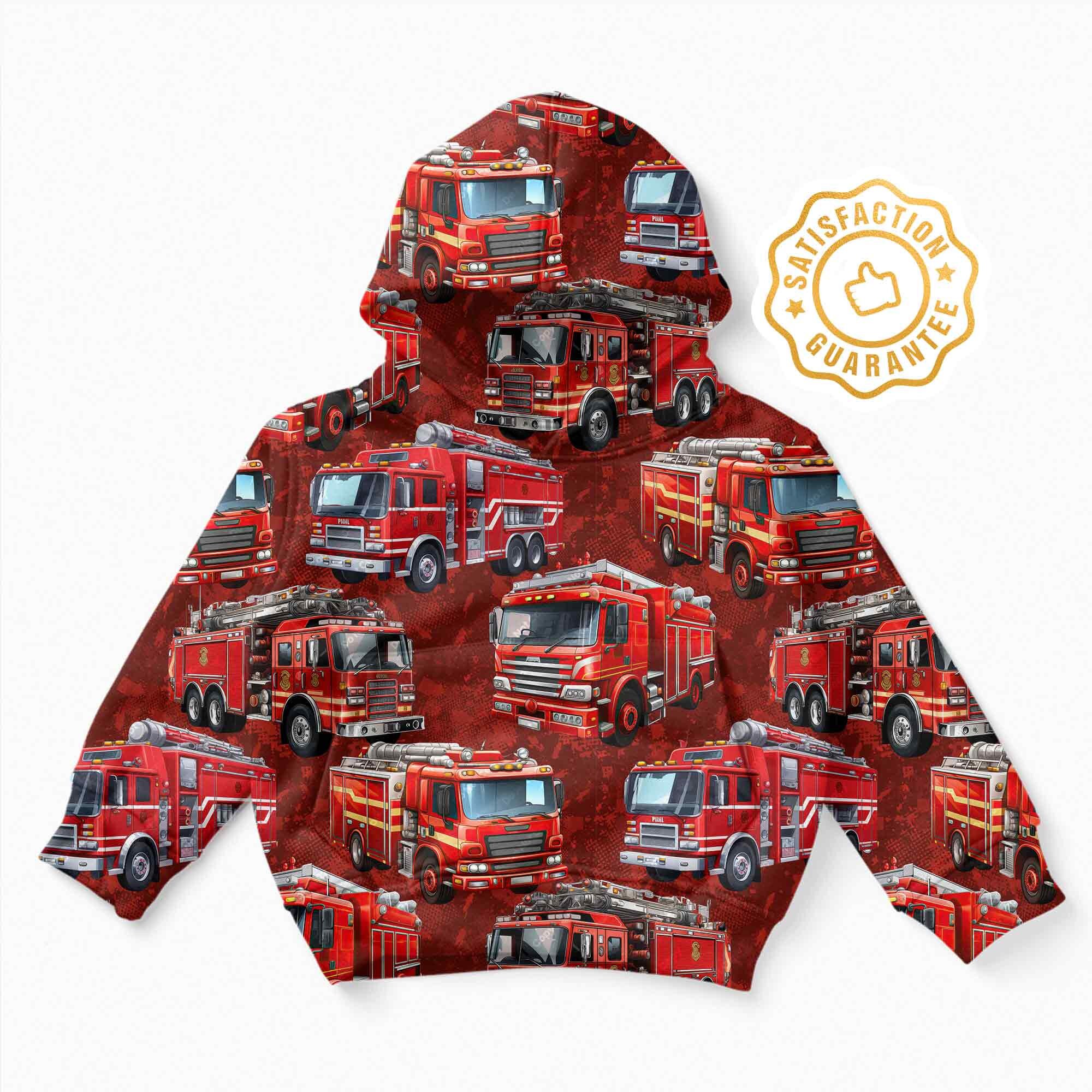 Fire Truck Digital Seamless Pattern: Sublimation File (digital Download ...