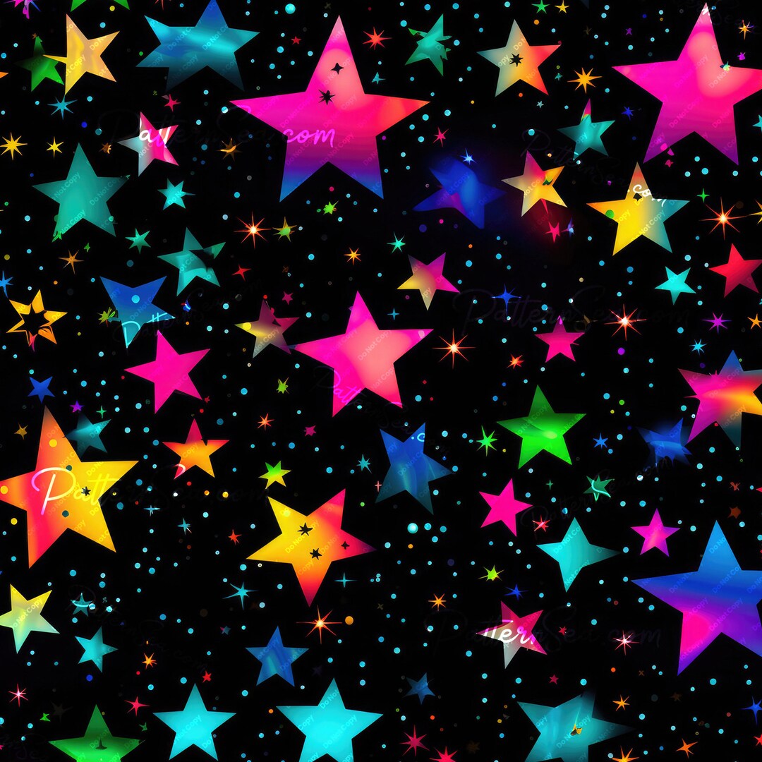 Star Digital Seamless Pattern File Papers Sublimation Sublimate File ...