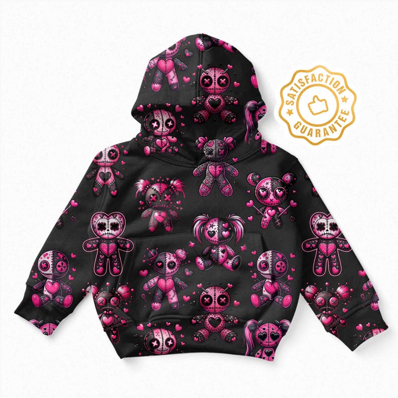 Valentines Voodoo Doll Seamless Pattern: Printable Sublimation Design ...