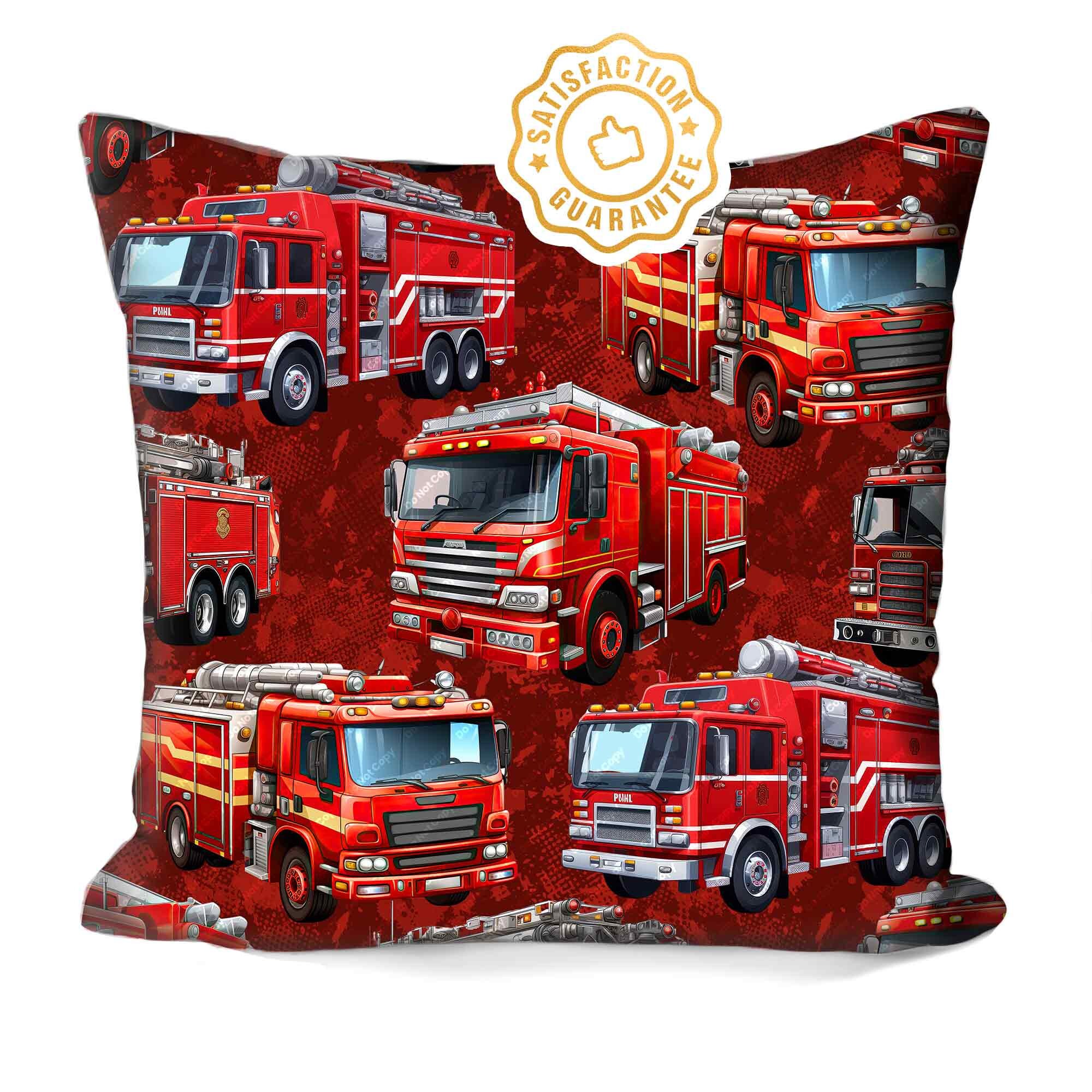 Fire Truck Digital Seamless Pattern: Sublimation File (digital Download ...
