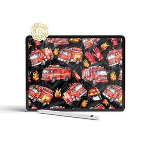 Fire Fighter Seamless Printable Digital Pattern Paper Sublimation ...